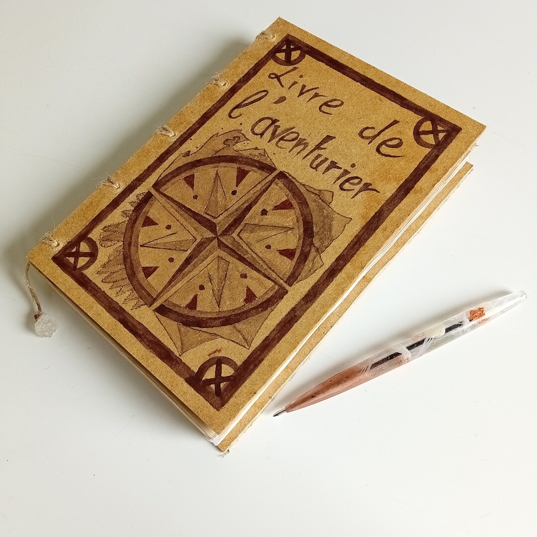 Notebook and Pen adventurer in Wood and Resin - Etsy