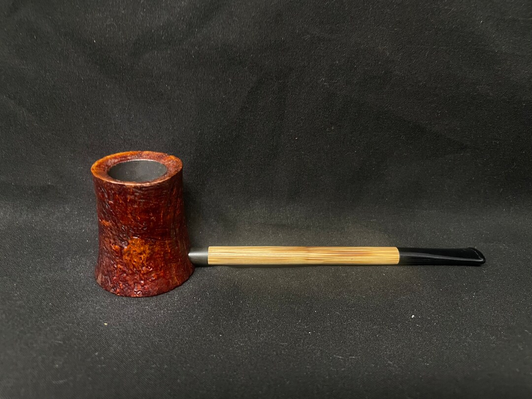 Handmade Sandblast Straight Volcano Bamboo Shank High Quality Tobacco ...