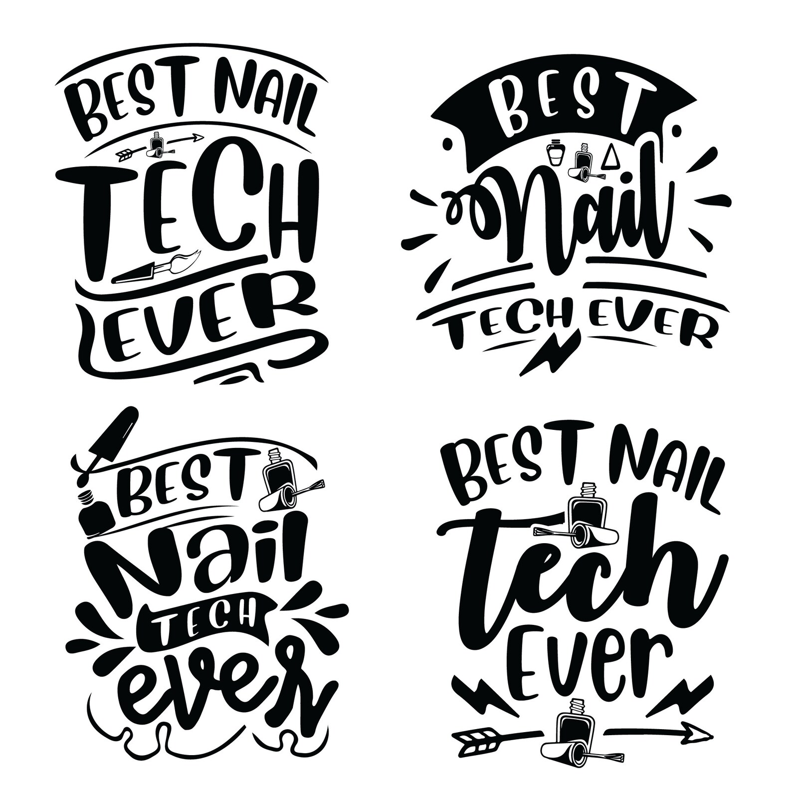 Nail Tech SVG Bundle, Nail Svg, Nail Polish, Printable Vector Clip Art ...