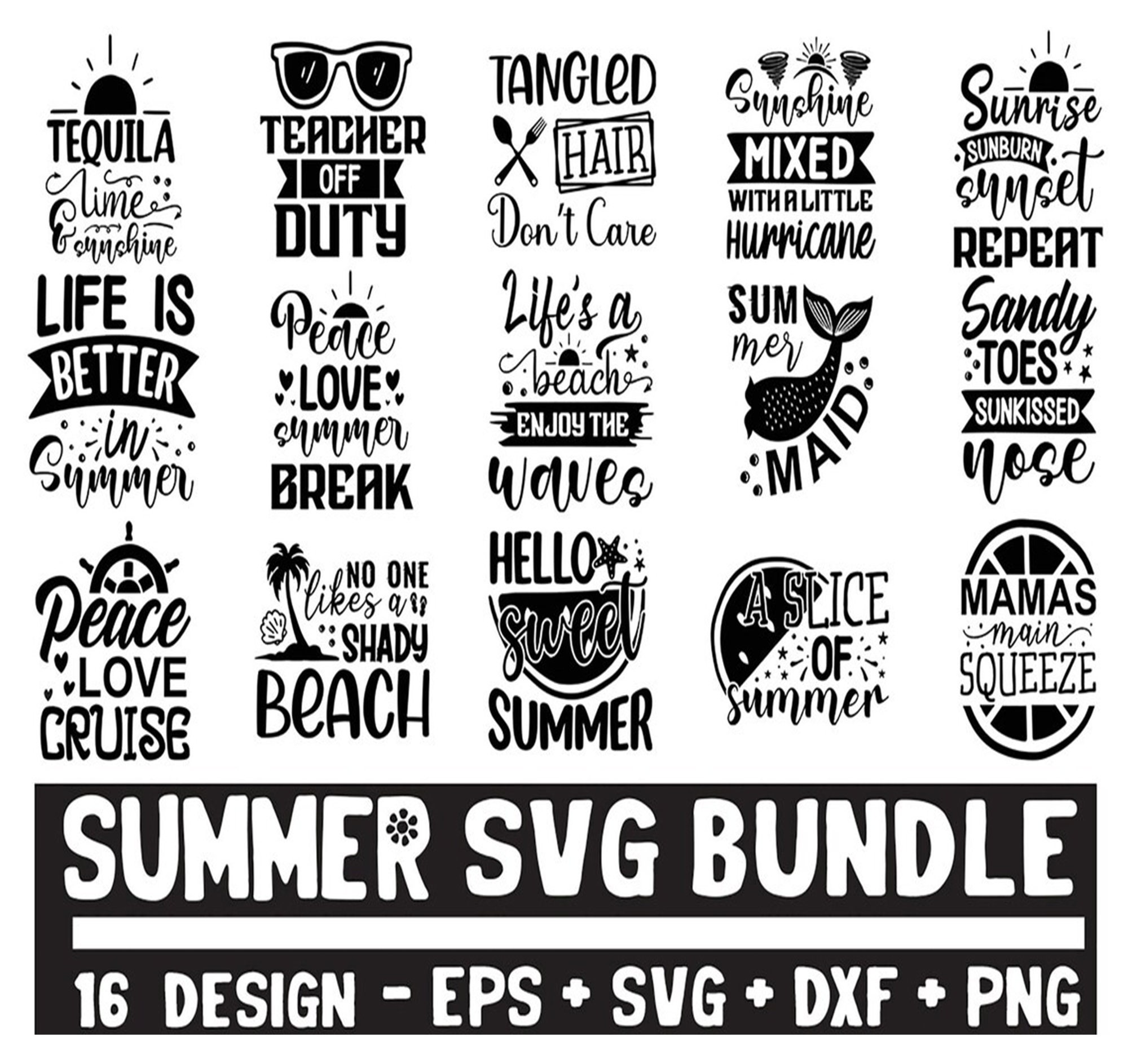 Summer Bundle SVG, Beach Svg,summertime Svg, Holly Day Svg ,funny Beach ...