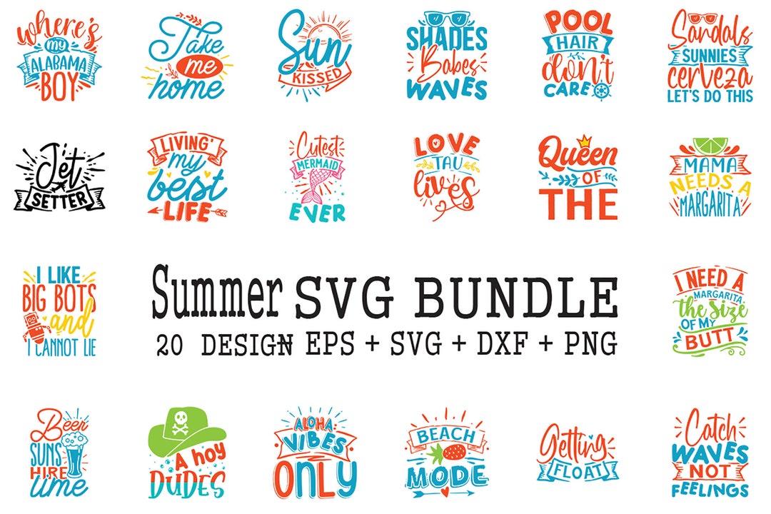 Summer Quotes SVG Bundle: Beach Designs (digital Files) - Etsy