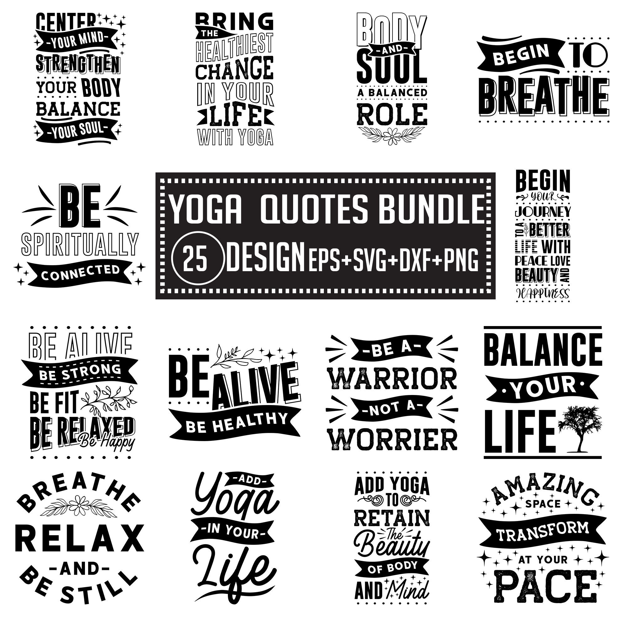 Yoga SVG, Yoga SVG Bundle, Meditation Svg, Namaste Svg, Lotus Flower ...