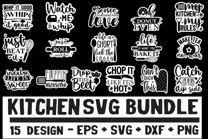 Funny Kitchen SVG Bundle, Kitchen Saying, Kitchen Quote, Apron Svg ...
