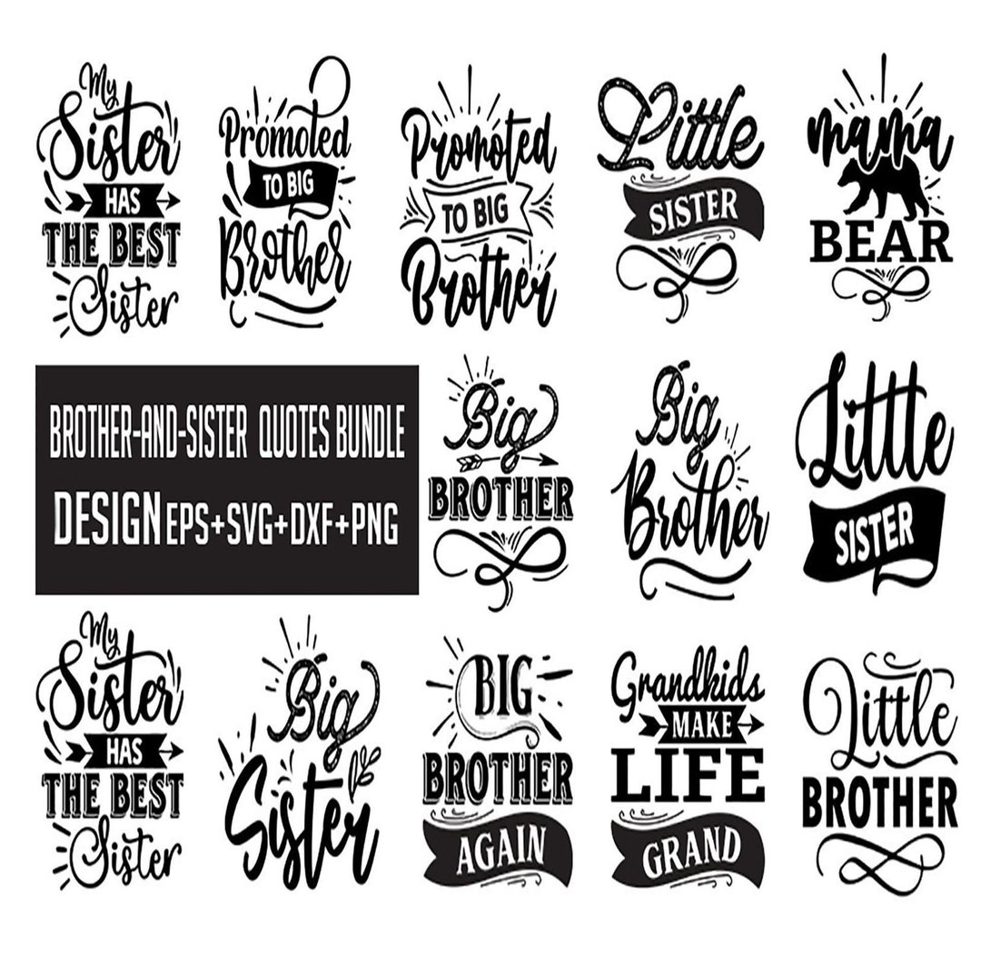 Brothers SVG, Sister Svg , Sisters SVG, Cut File,commercial Use ...