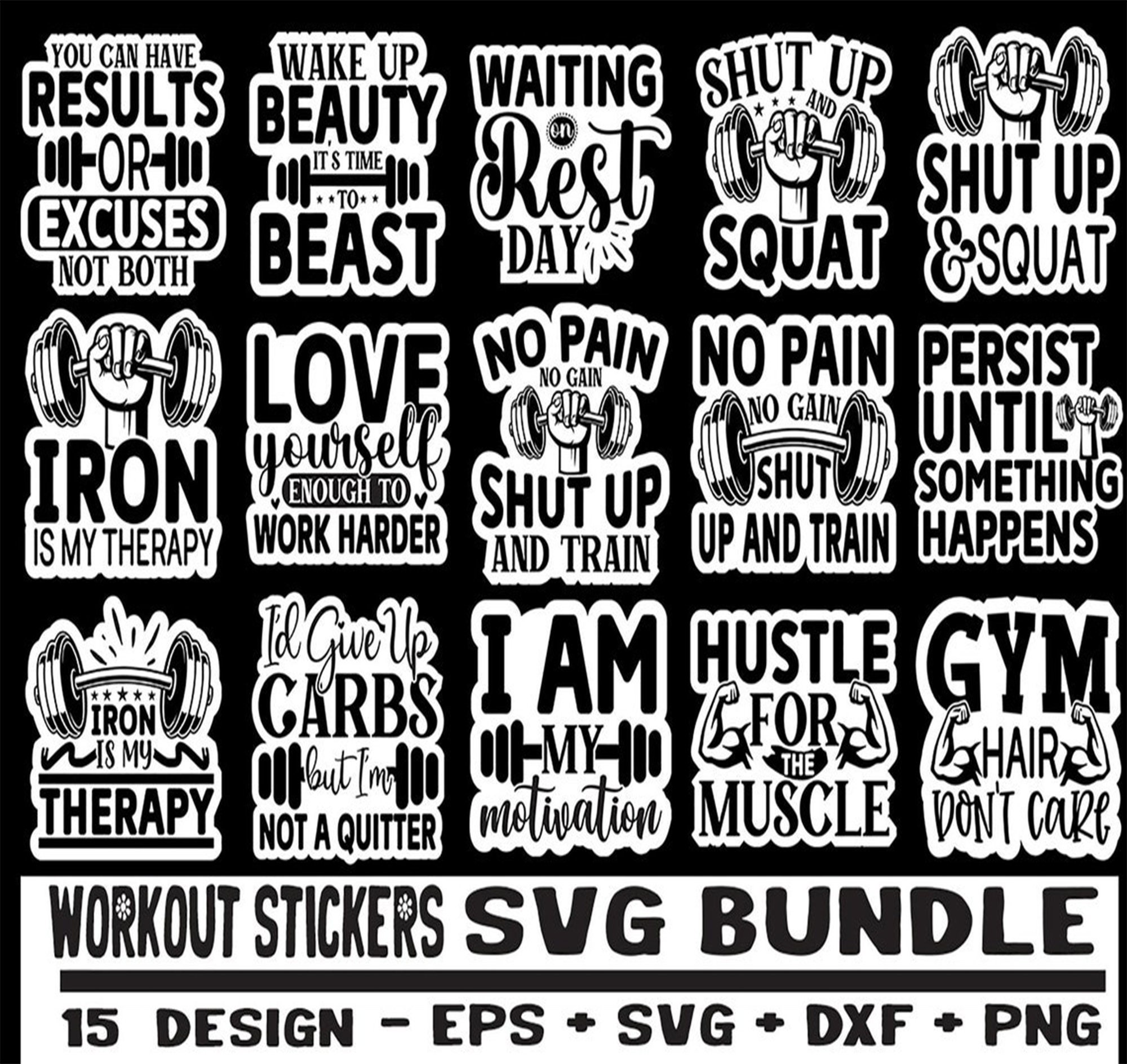 Digital Stickers Png, Inspirational Sticker Bundle, Printable Mental ...