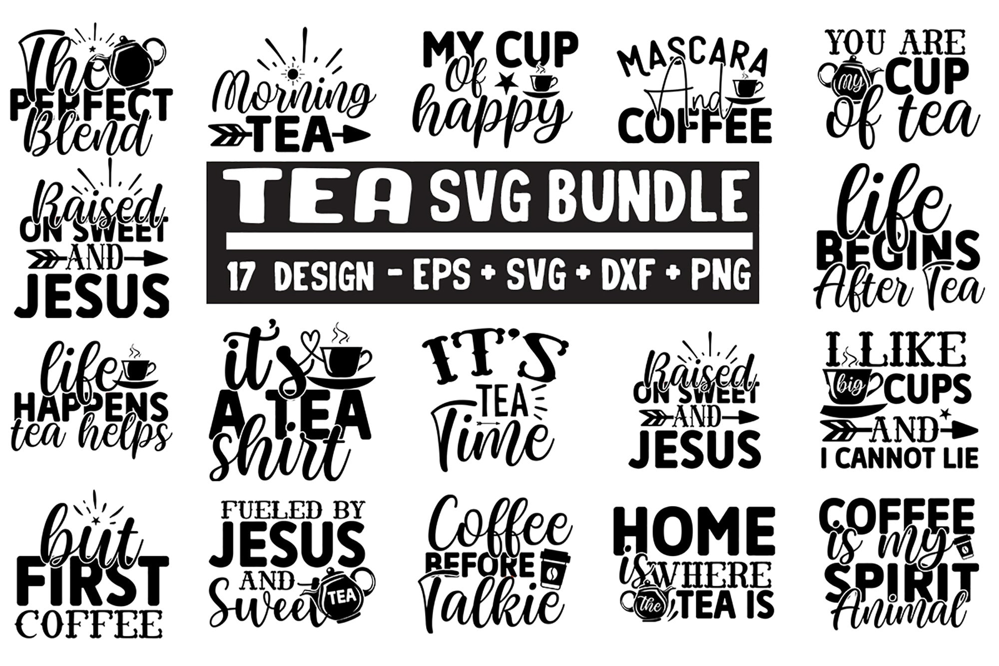 Tea Lover SVG Bundle, Tea Svg, Tea Lover SVG, Tea Drinker Bundle, Tea ...