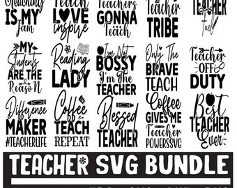 Teacher Life Bundle, Teacher Quote Svg, Teacher Svg, School Svg ...
