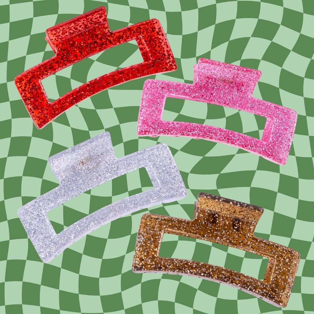 Glitter Claw Clip Sparkle Claw Clip Trendy Hair Claw Cute Hair ...