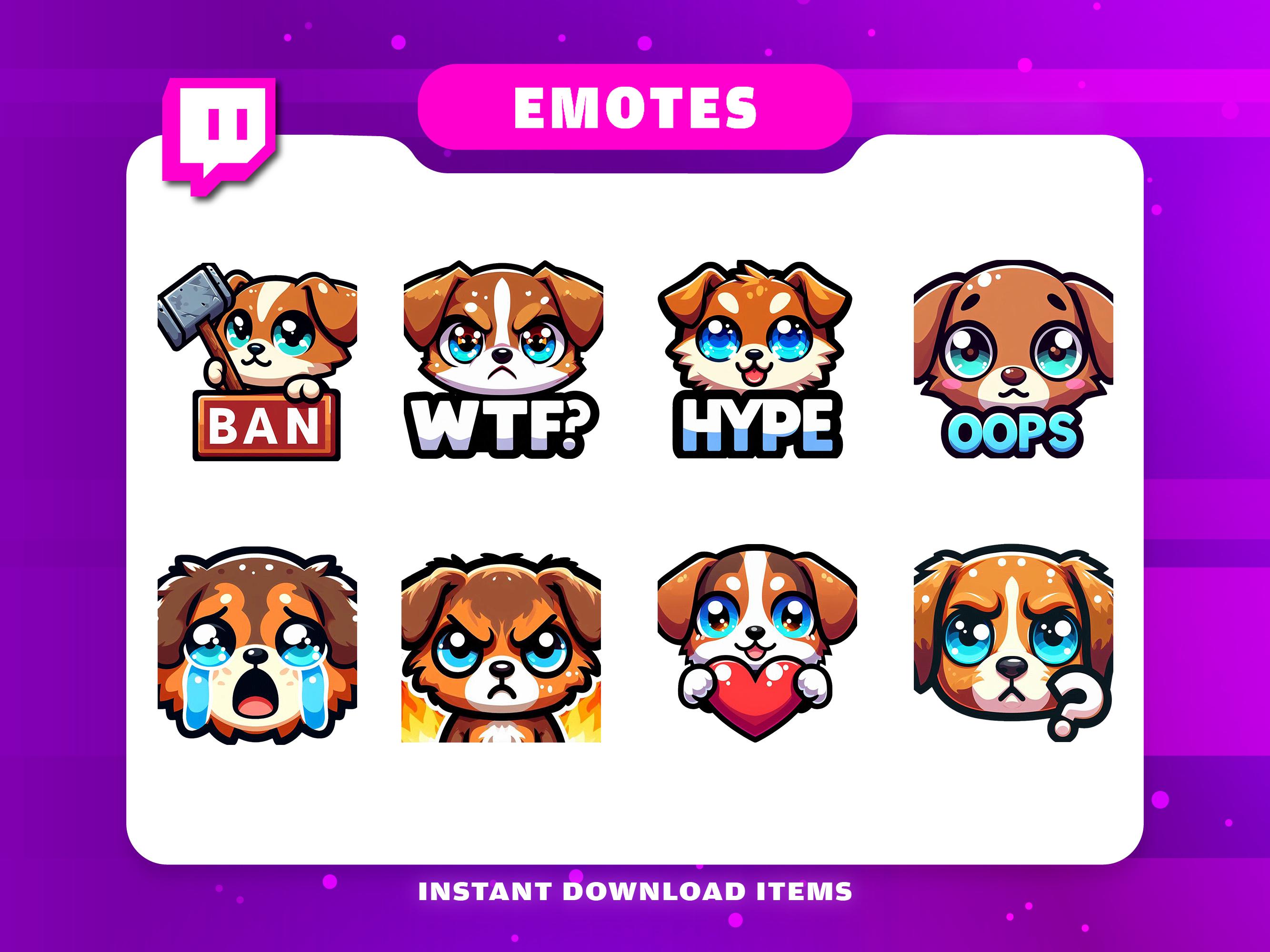 Twitch Emotes, Dog Emotes, Anime Emotes, Chibi Emotes, Cute Emotes ...