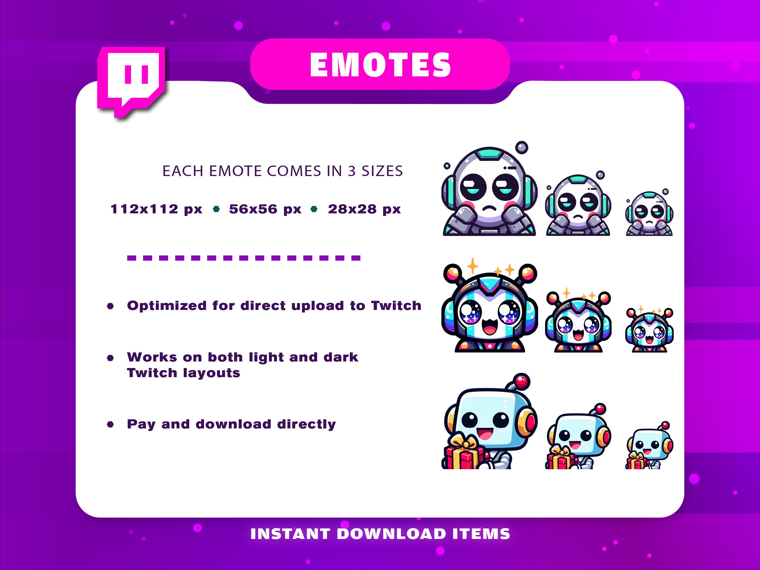 Twitch Emotes, Robot Emotes, Anime Emotes, Chibi Emotes, Cute Emotes ...