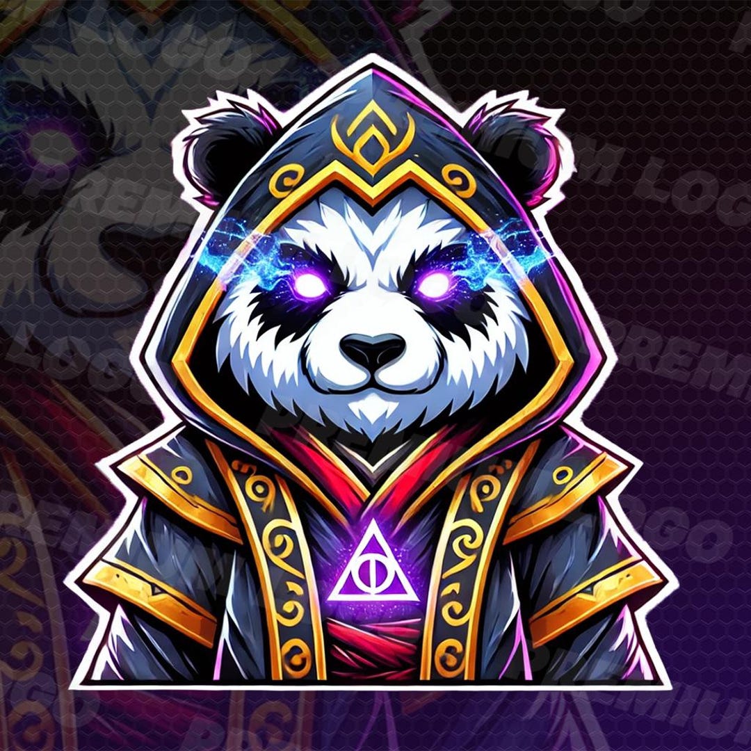 Custom Panda Wizard Mascot Logo | Twitch Logo, Youtube Logo, Mascot ...