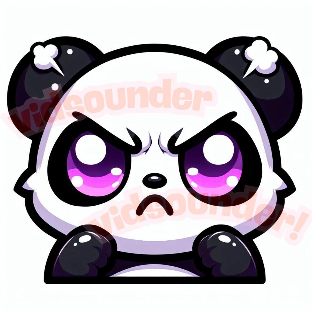 Twitch Emote – Angry Panda Emote Individual – Cute Animal Emote for ...