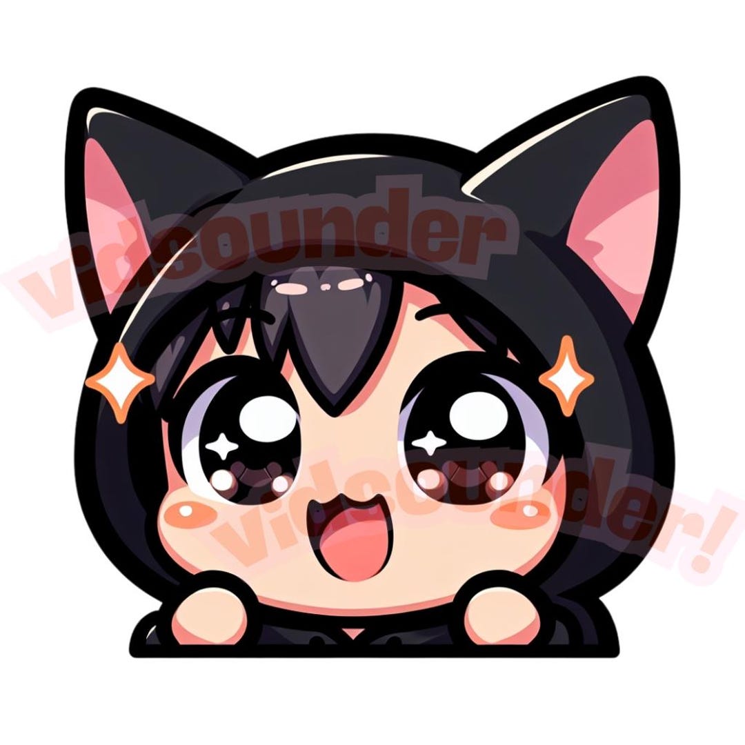 Twitch Emote – Cat Boy Emote Individual – Cute & Playful Male Cat Emote ...