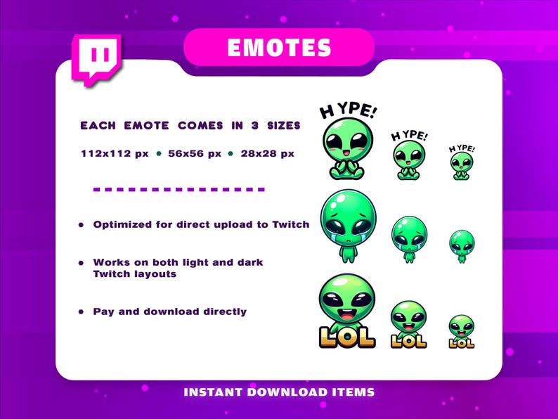 Twitch emotes, Alien emotes, anime emotes, chibi emotes, cute emotes ...