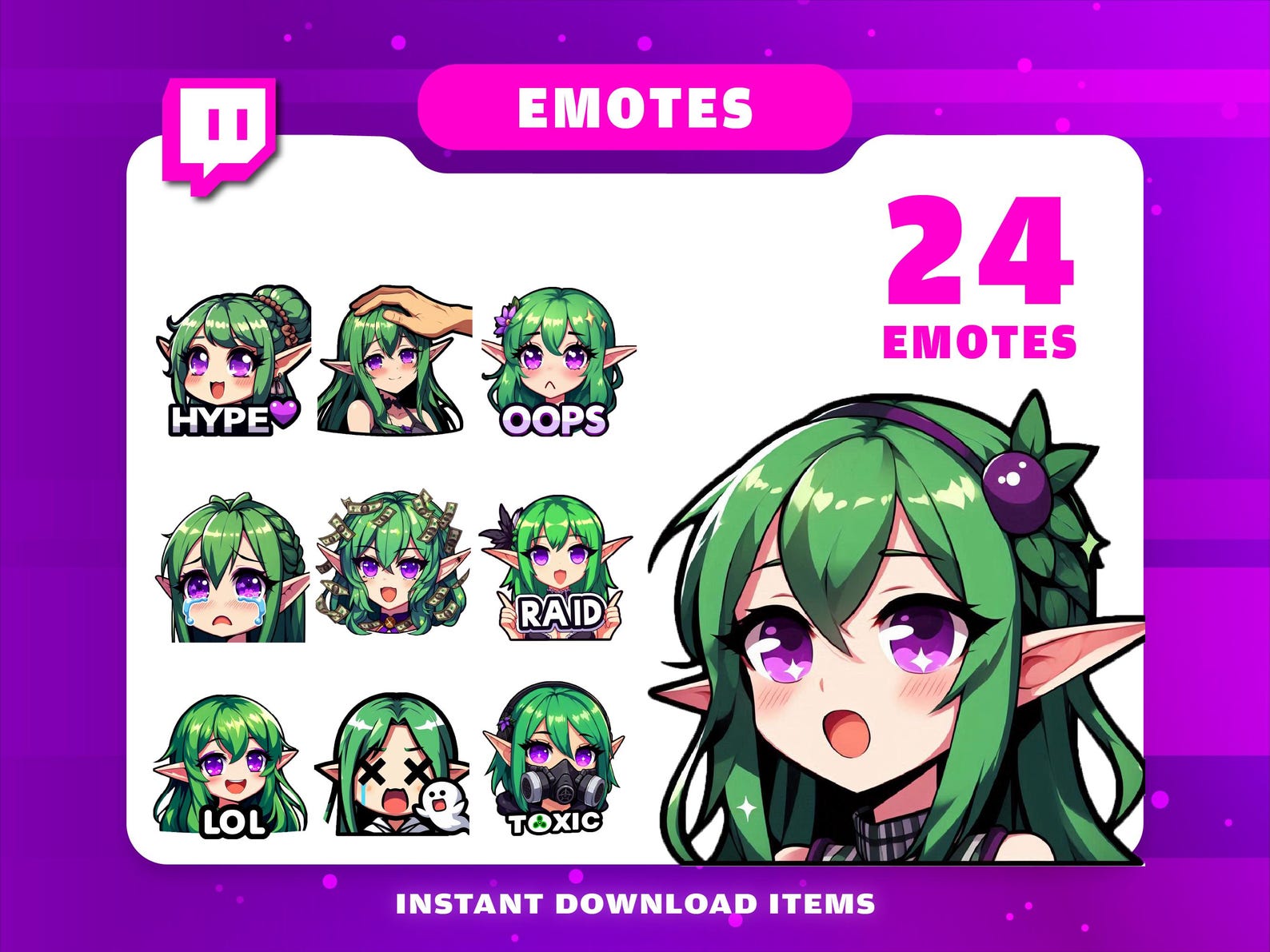 Twitch Emotes, Elf Emotes, Anime Emotes, Chibi Emotes, Cute Emotes ...