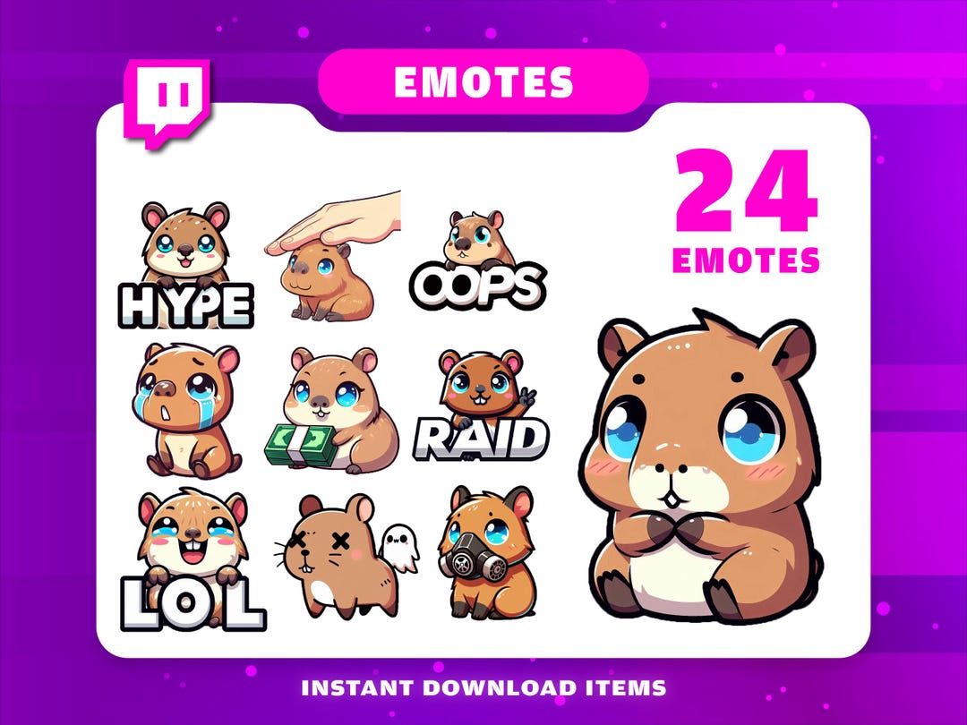 Twitch Emotes, Capybara Emotes, Anime Emotes, Chibi Emotes, Cute Emotes ...