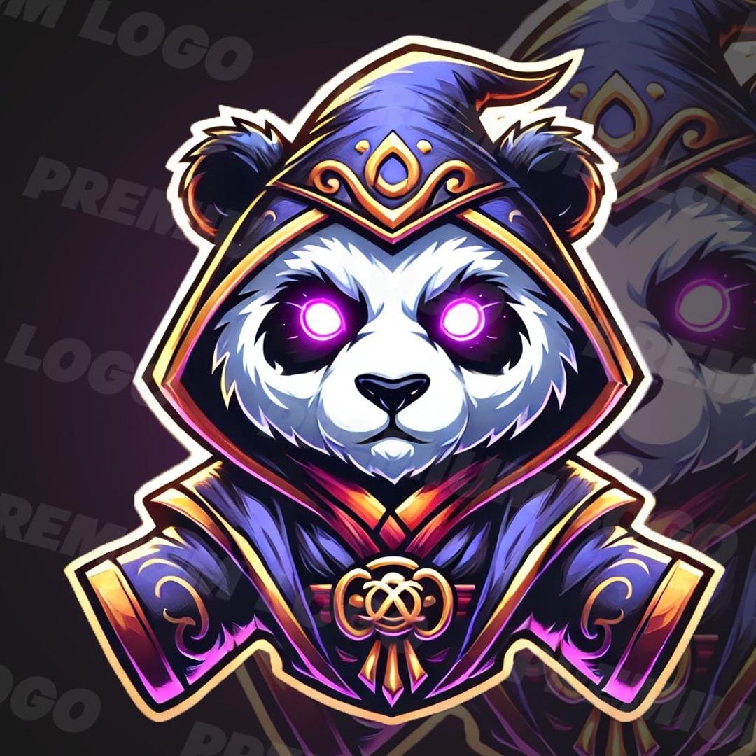 Custom Panda Logo | Twitch Logo, Youtube Logo, Kick Logo, Mascot Logo ...