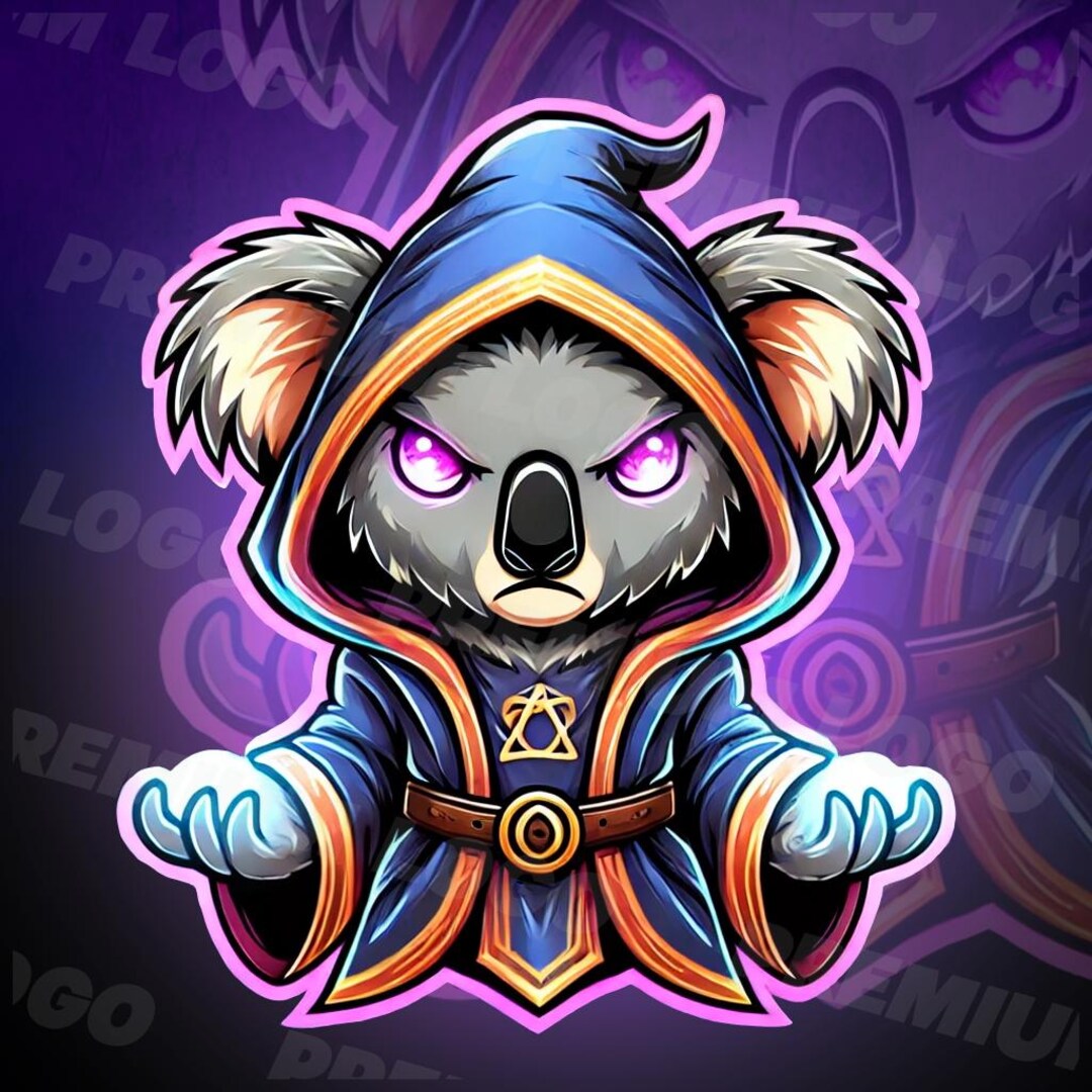 Custom Koala Logo | Twitch Logo, Youtube Logo, Kick Logo, Mascot Logo ...