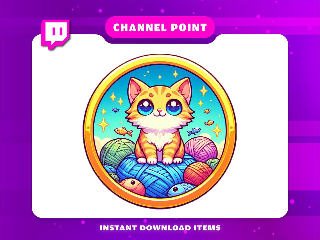 Kitten Channel Point – Twitch Channel Points Icon - Custom Reward PNG ...