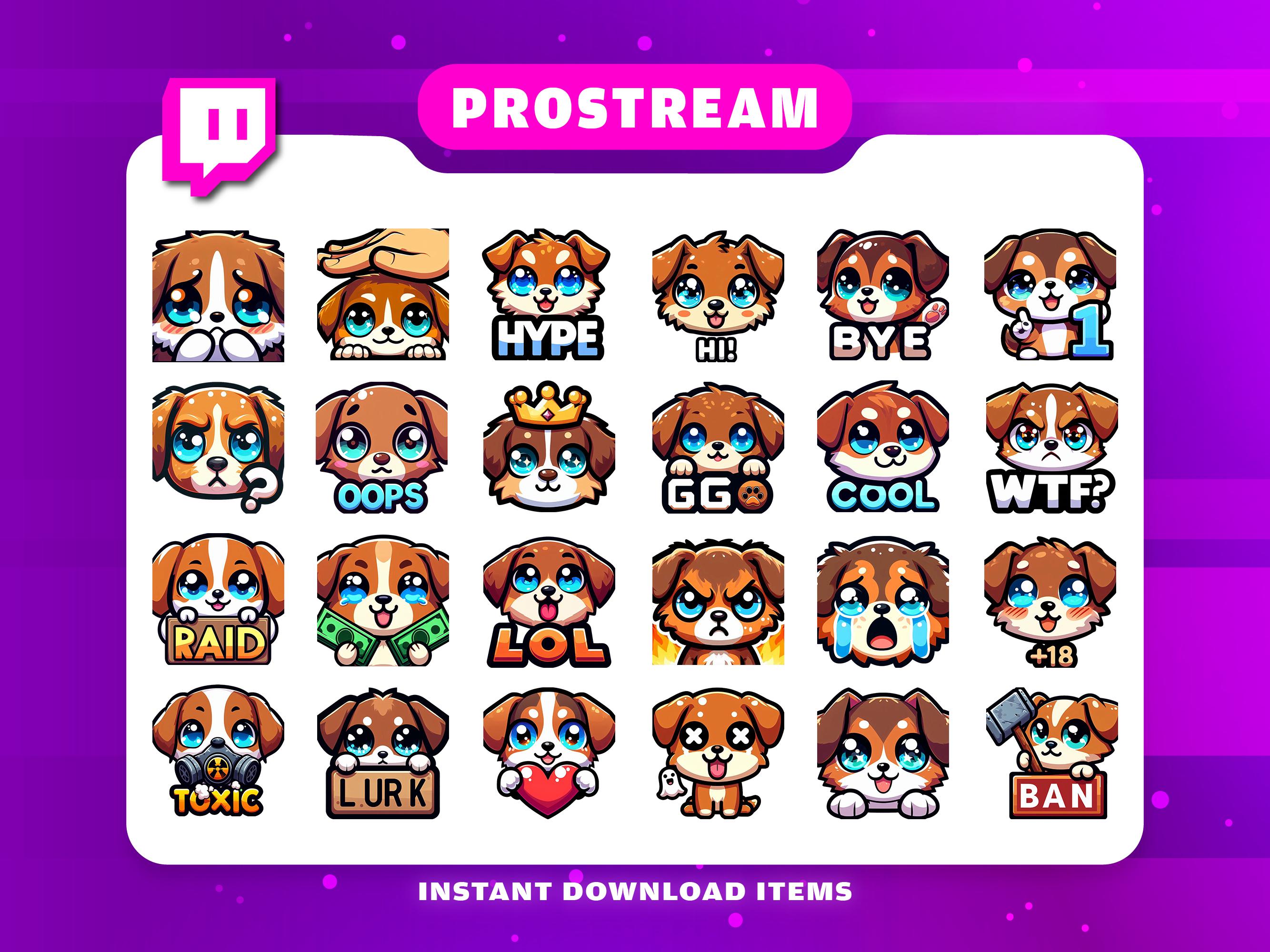 Twitch Emotes, Dog Emotes, Anime Emotes, Chibi Emotes, Cute Emotes ...