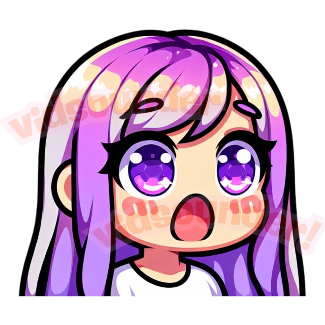 Twitch Emote – Girl Emote Individual – Cute Female Character Emote for ...