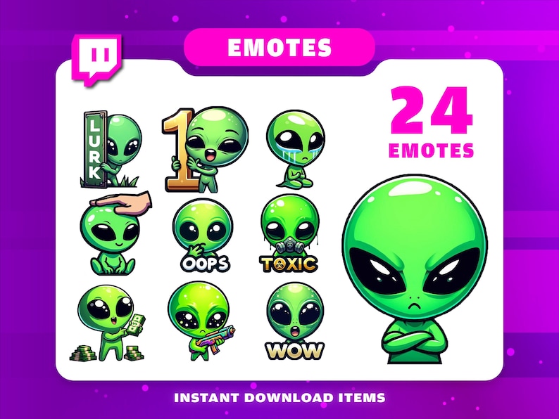 Twitch emotes, Alien emotes, anime emotes, chibi emotes, cute emotes ...