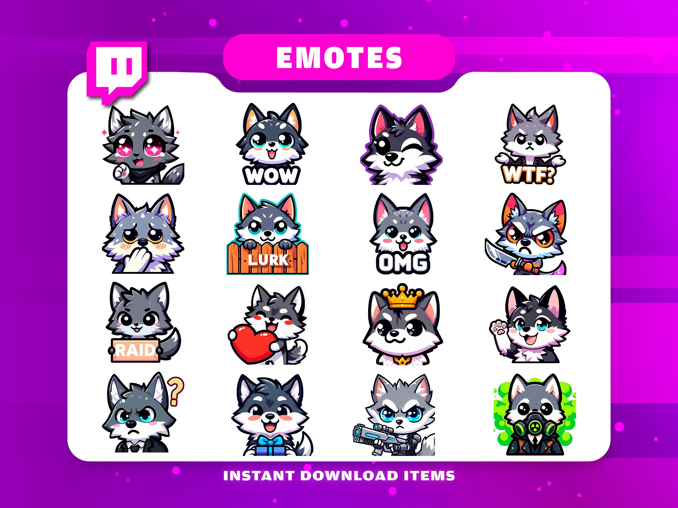 Twitch Emotes, Wolf Emotes, Anime Emotes, Chibi Emotes, Cute Emotes ...