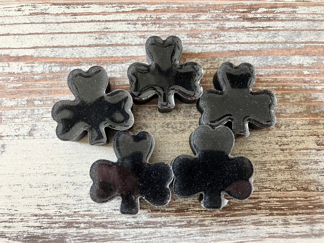 Black Shamrock...resin Epoxy. Pack of 5.... Free Shipping. - Etsy