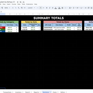 Google Sheets Point of Sales POS System - Etsy