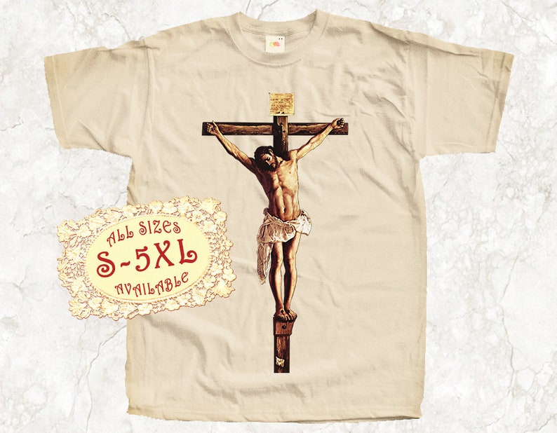 Jesus Christ on the Cross Crucifixion Catolic T SHIRT All Sizes S-5XL ...