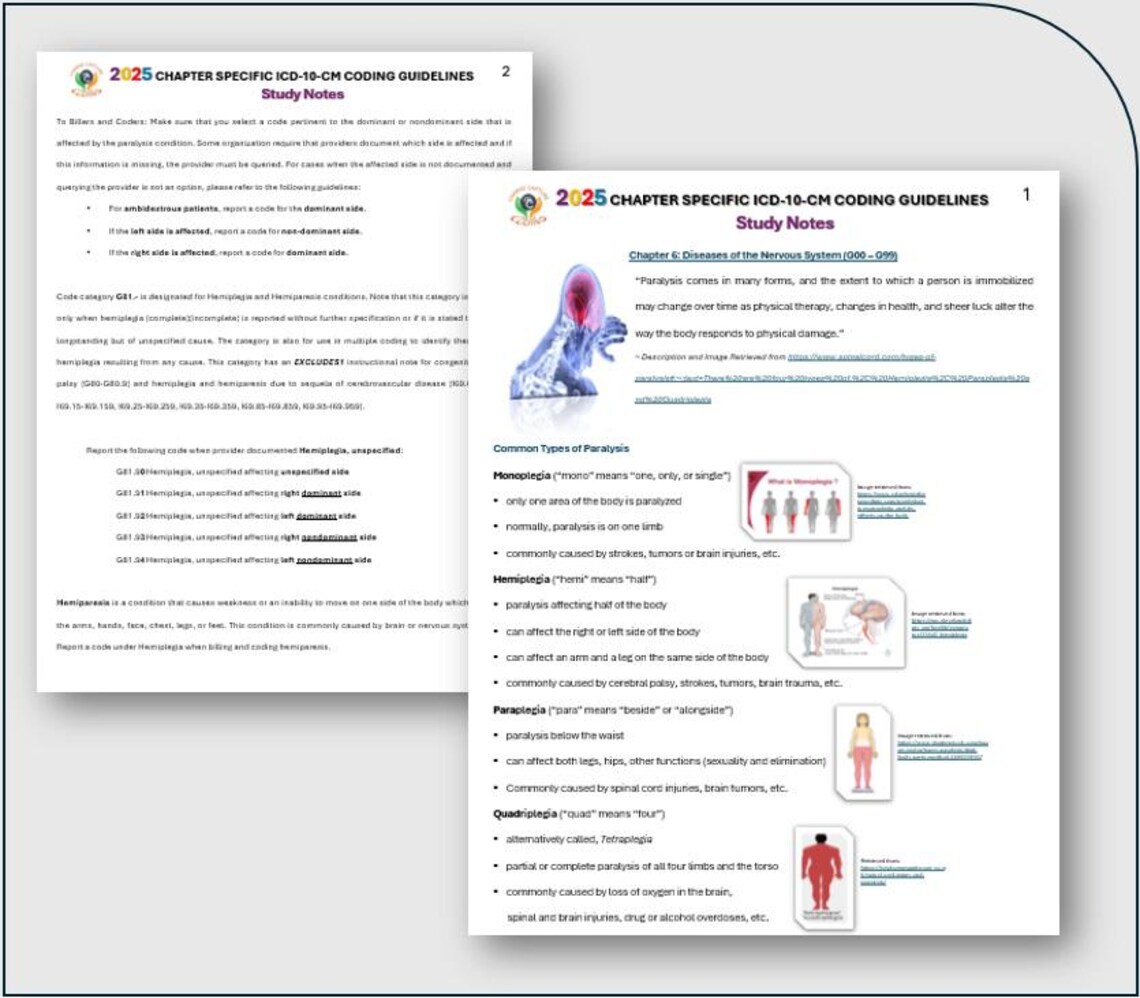 32 PAGES: 2025 ICD-10 Chapters 6-9 - Specific Coding Guidelines Study ...