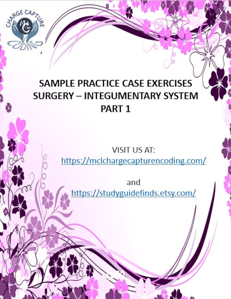 5 Medical Coding Practice Cases for CPC Exam on Integumentary System ...