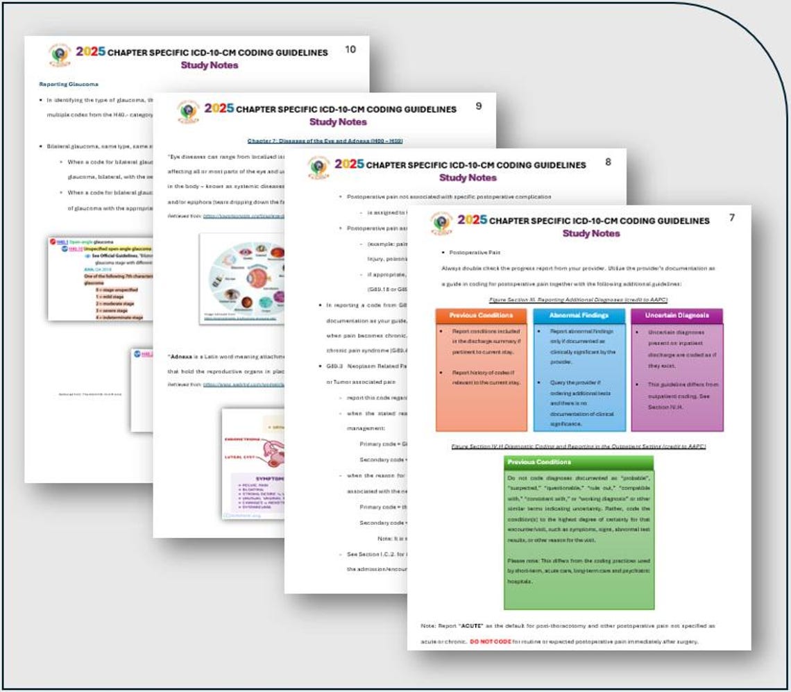 32 PAGES: 2025 ICD-10 Chapters 6-9 - Specific Coding Guidelines Study ...