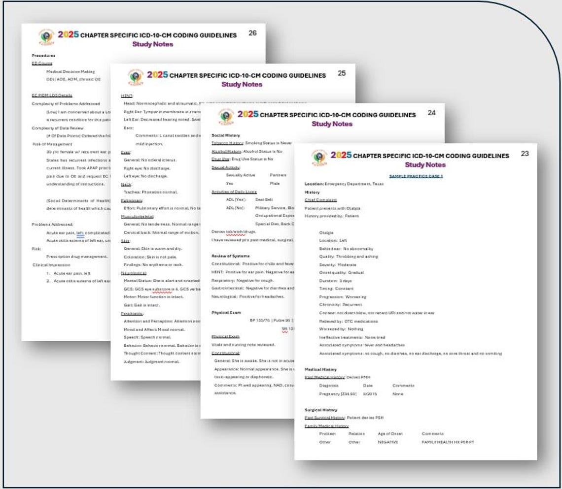 32 PAGES: 2025 ICD-10 Chapters 6-9 - Specific Coding Guidelines Study ...