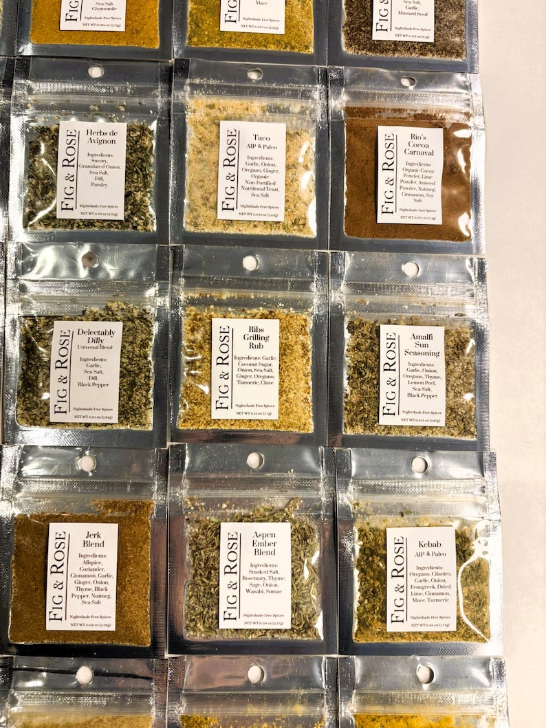 One of Everything - 25-packet Sampler- Allergy Friendly Spice Blends - Etsy
