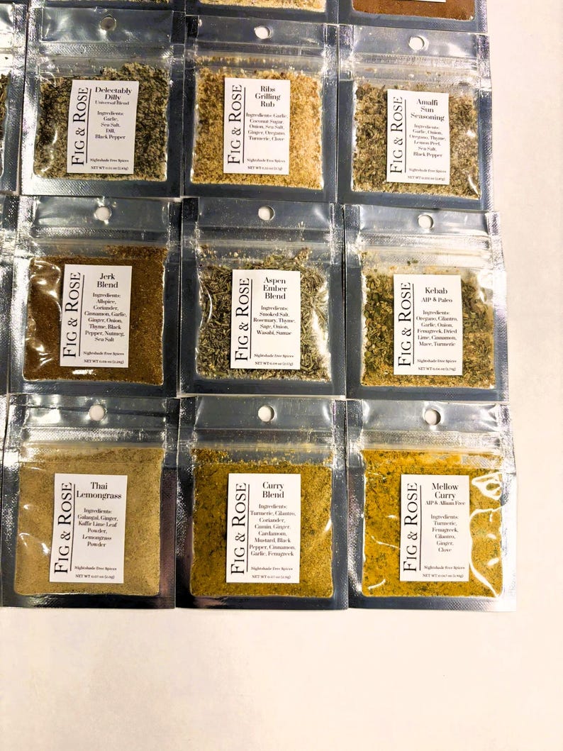 One of Everything - 25-packet Sampler- Allergy Friendly Spice Blends - Etsy