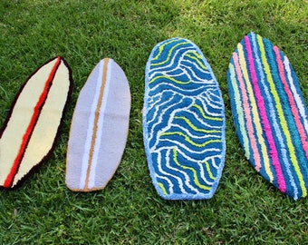 Wave-inspired Warmth: Tufted Surfboard Rug Collection - Etsy