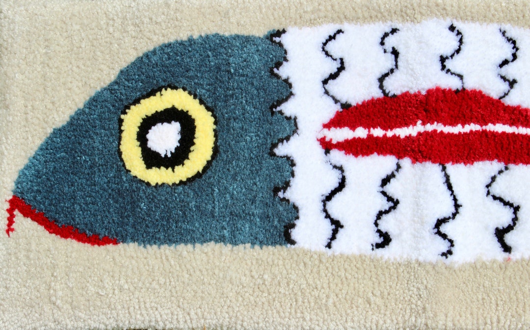 Striped Fish Rug - Etsy