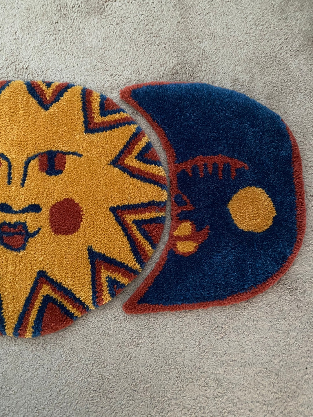 Sun and Moon Rug Set - Etsy
