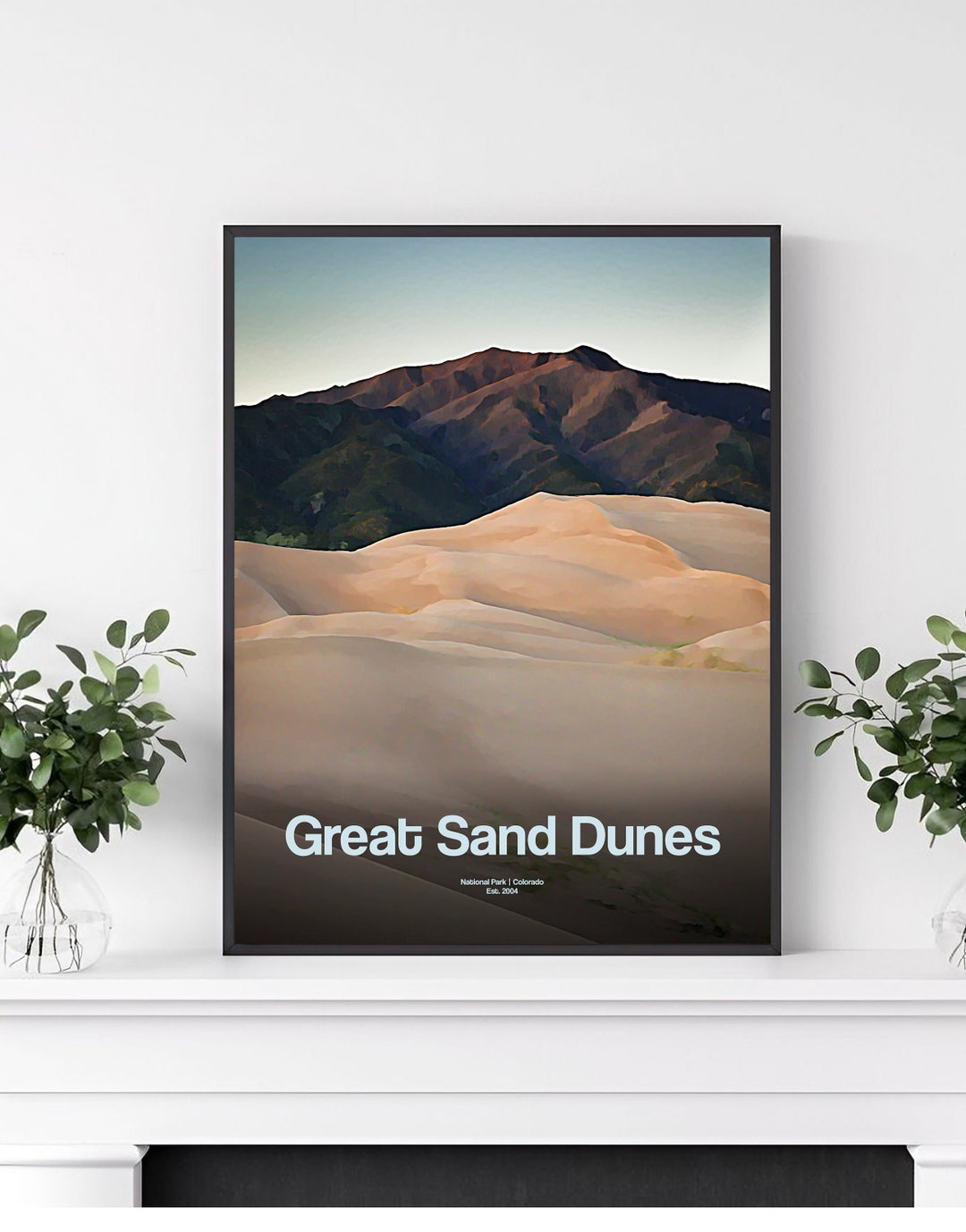 Great Sand Dunes National Park Poster | Great Sand Dunes Travel Print ...