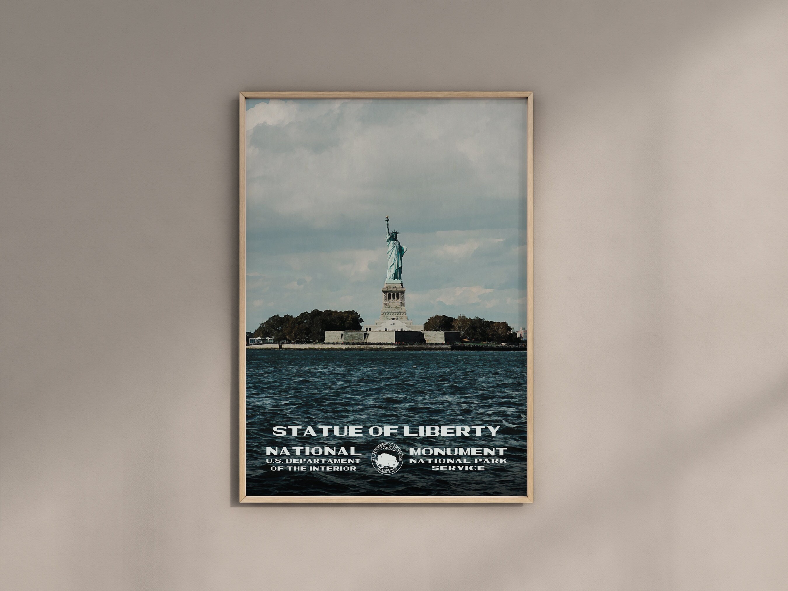 Statue of Liberty National Monument Poster WPA Style Vintage - Etsy