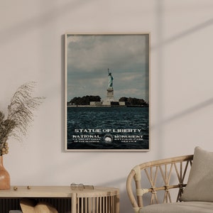 Statue of Liberty National Monument Poster WPA Style | Vintage Travel ...