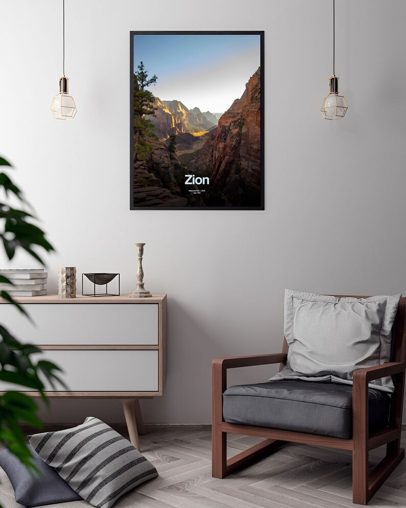Zion National Park Poster National Park Print National - Etsy