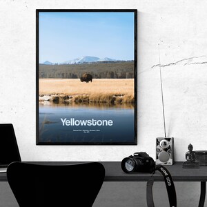 Yellowstone National Park Poster Yellowstone Travel Print - Etsy