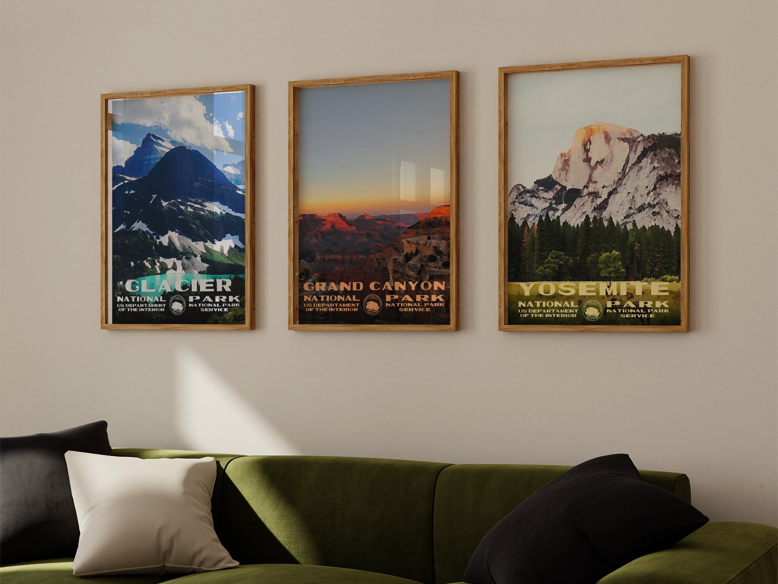 Any 3 Prints of Your Choice, WPA Style, National Park Poster, Money ...