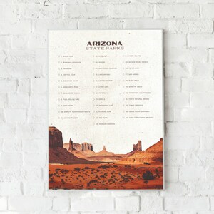 Arizona State Park Checklist | WPA Poster | Vintage Travel Poster ...
