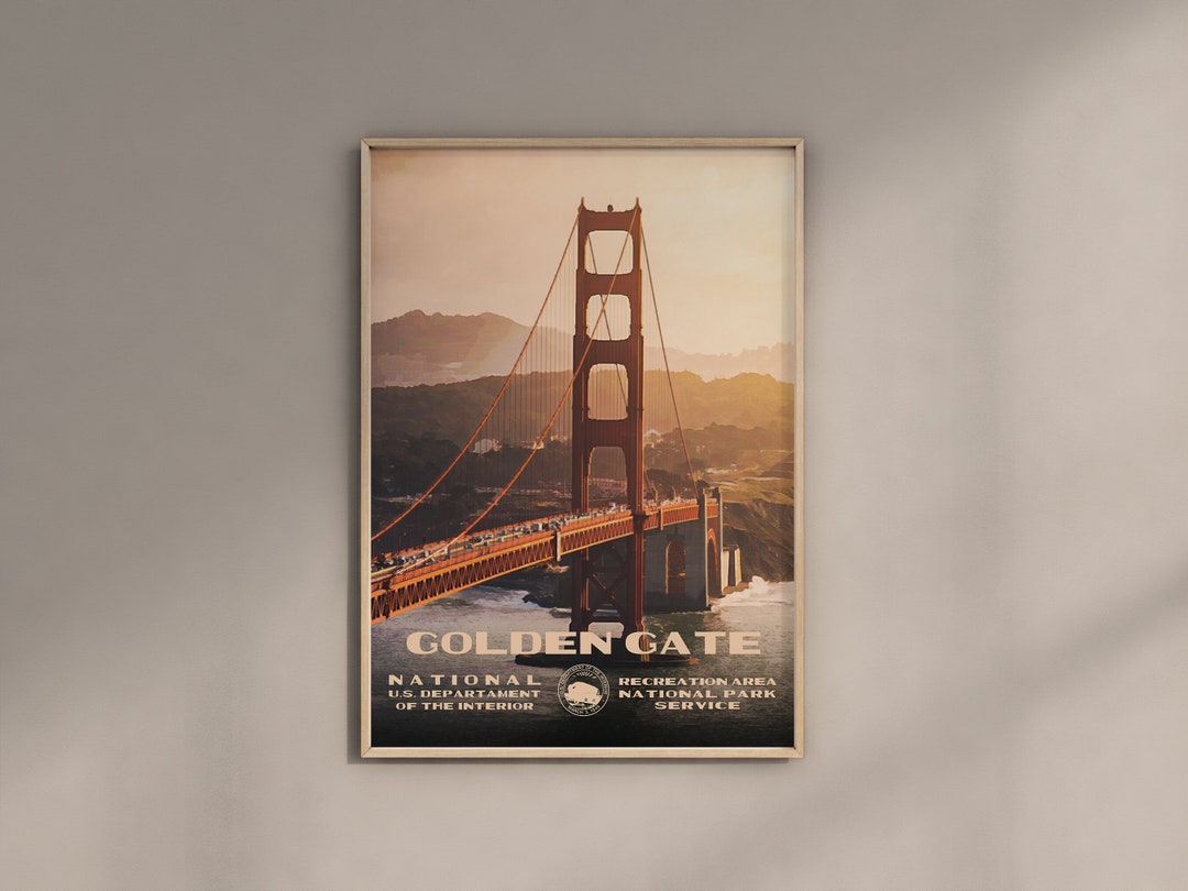 Golden Gate National Recreation Area Poster WPA Style | Vintage Travel ...
