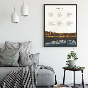 Indiana State Park Checklist | WPA Poster | Vintage Travel Poster ...