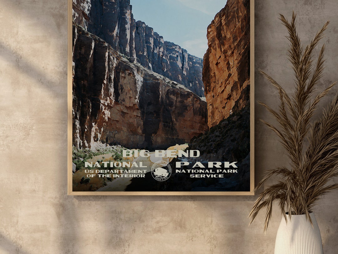 Big Bend National Park Poster WPA Style | Vintage Travel Poster | Retro ...