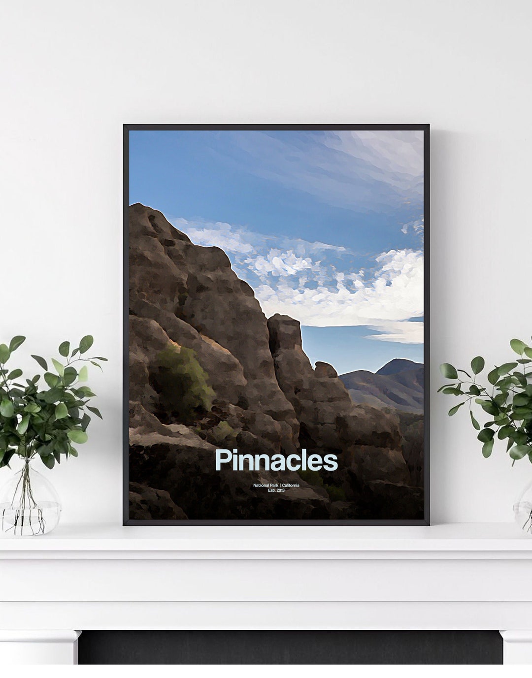 Pinnacles National Park Poster | Pinnacles Forest Travel Print | USA ...